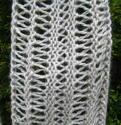 Ravelry: Infinity Drop Stitch Scarf pattern by Leslie (Single Stitch)