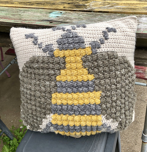 Ravelry: Bumble Bee Pillow pattern by While They Dream