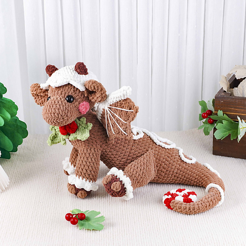 Ravelry: Gingerbread Dragon pattern by Sleek Grace