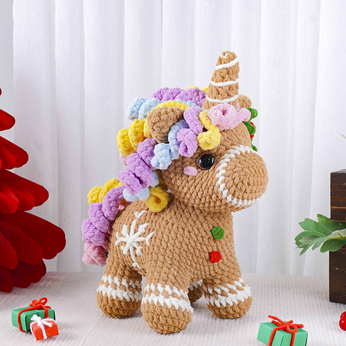 Ravelry: Gingerbread Unicorn pattern by Sleek Grace