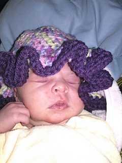 Ravelry: SlickeryBlends' Ella Hat (ruffle beanie)
