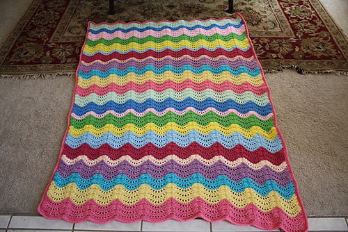 Ravelry: Baby Ripple Blanket pattern by Robyn (Krause) Schoessow