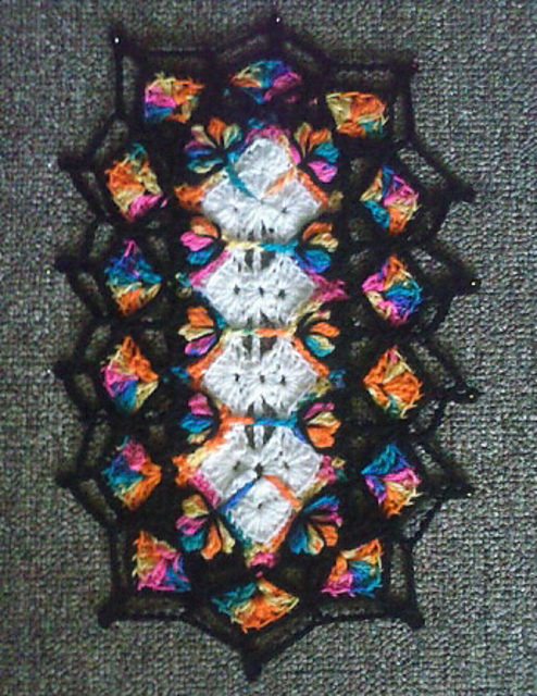 Ravelry: Stained Glass Window Diamonds Panel pattern by Edie Snyder