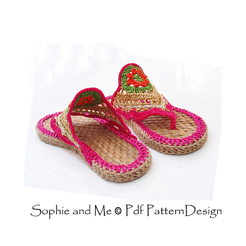 Ravelry: Flower Power Hippie Sandals pattern by Sophie and Me-Ingunn ...