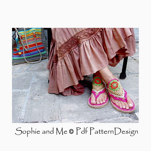 Ravelry: Flower Power Hippie Sandals pattern by Sophie and Me-Ingunn ...