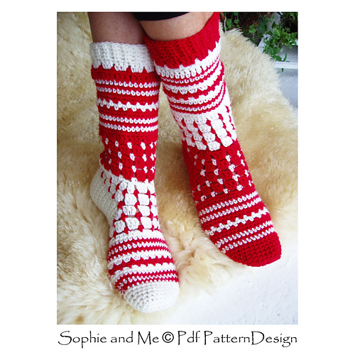 Ravelry: Norwegian style Tall Socks pattern by Sophie and Me-Ingunn Santini