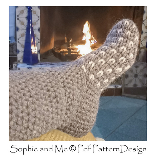 Ravelry: VIKING slipper socks pattern by Sophie and Me-Ingunn Santini