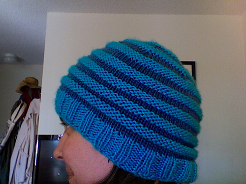 Ravelry: Colored Horizontal Ribbed Hat (Easy!) pattern by Shannon Othus