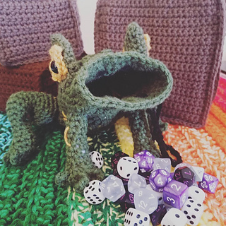 Ravelry: Frog Commander Dice Bag pattern by Sarah Spelbring
