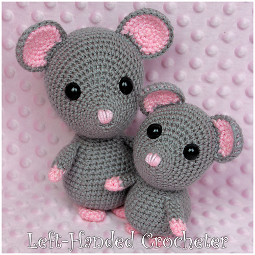Ravelry: Mouse Family pattern by The Left-Handed Crocheter
