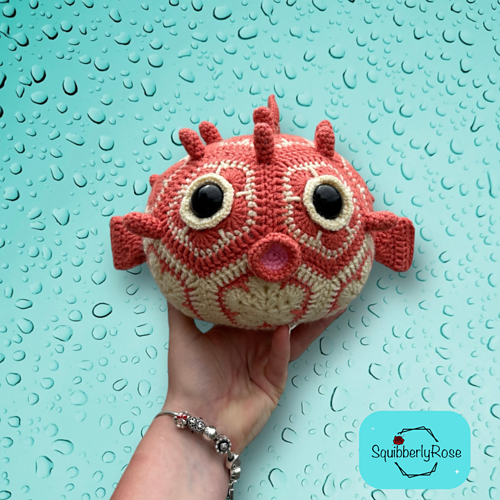 Ravelry: Bubbles the African Flower Puffer Fish pattern by selina page