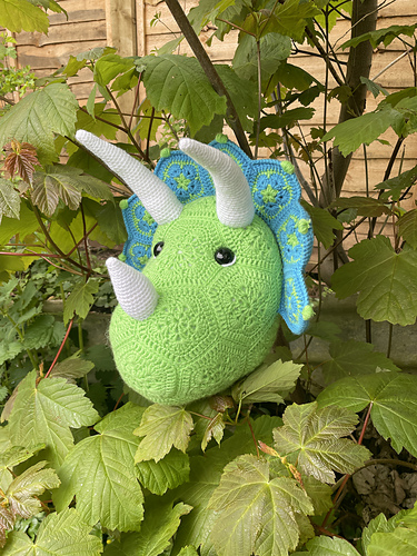 Ravelry: Travis the african flower triceratops head pattern by selina page