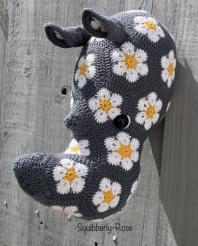 Ravelry: Ryan the african flower rhino head pattern by selina page