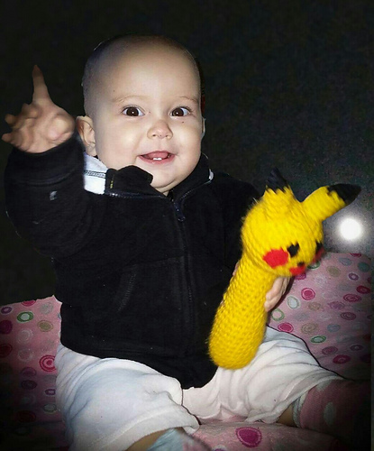 Ravelry: Pikachu Baby Rattle pattern by April Flink