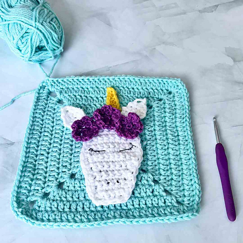 Ravelry: Unicorn Granny Square pattern by May Shehab