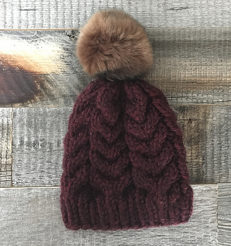 Ravelry: Horseshoe Cable Knit Toque pattern by Andrea Kemper