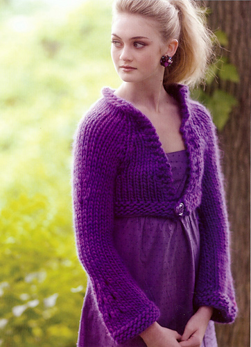 Ravelry: Carie Cropped Flare-Sleeve Cardigan pattern by Stefanie Japel