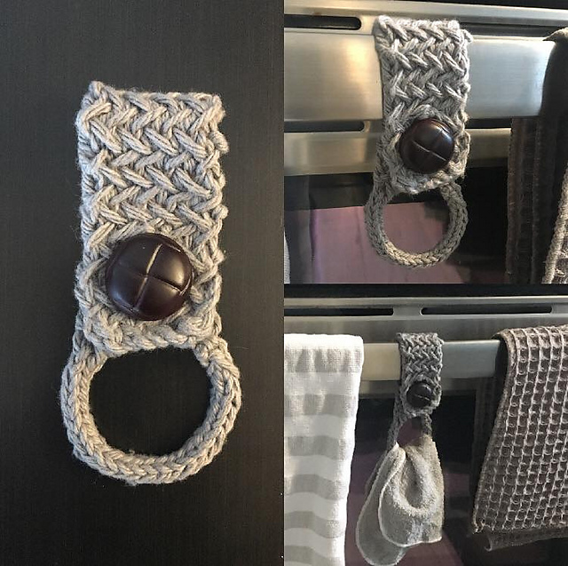 Ravelry: Knit Topper for a Tea Towel pattern by Girl