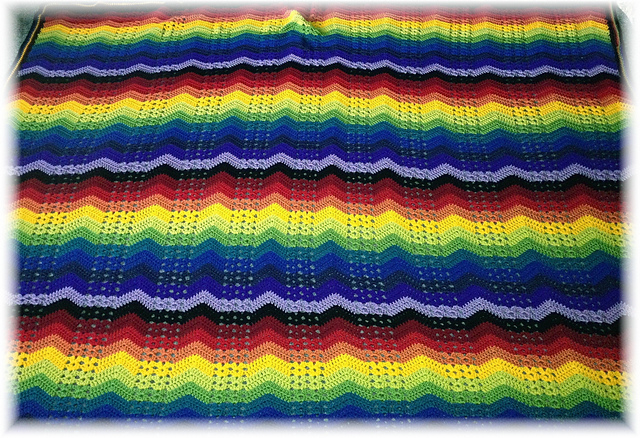 Ravelry: Chevrons and Shells Rainbow Afghan and Throw pattern by ...