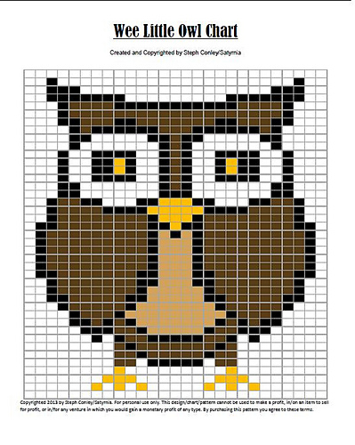 Ravelry: Wee Little Owl Chart pattern by Steph Conley