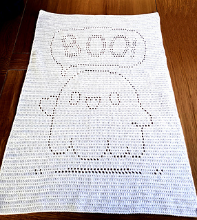 Ravelry: Boo Ghost Filet Blanket pattern by Carla Gasson