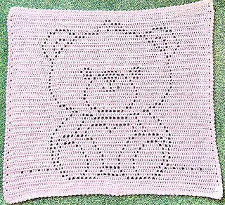 Ravelry: Small Teddy Filet Blanket pattern by Carla Gasson
