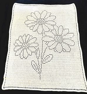 Ravelry: Daisies Filet Blanket pattern by Carla Gasson