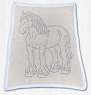 Ravelry: Shire Horse Filet Blanket pattern by Carla Gasson