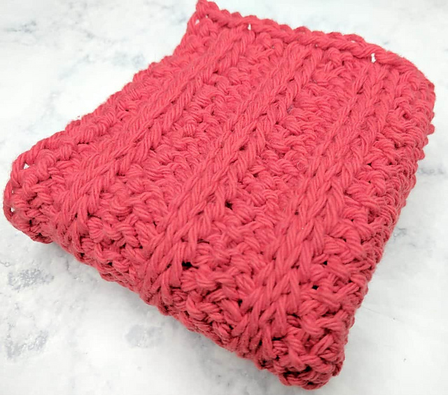 Ravelry: Tunisian Crochet Ribbed Stitch Dishcloth pattern by Rose ...