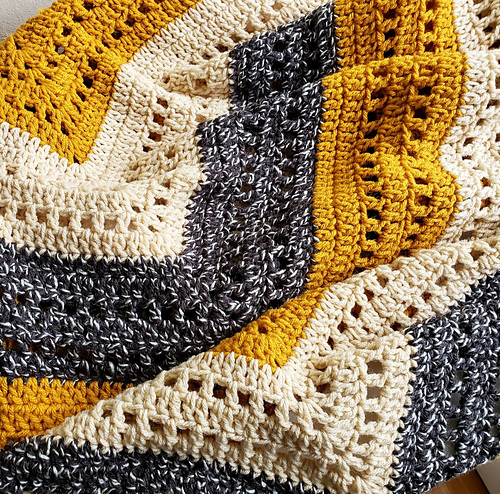 Ravelry: Gold and Marble Blanket pattern by Azra Suho