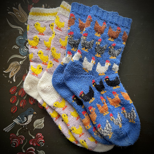 Ravelry: Herding Hens Sock Set pattern by Stone Knits