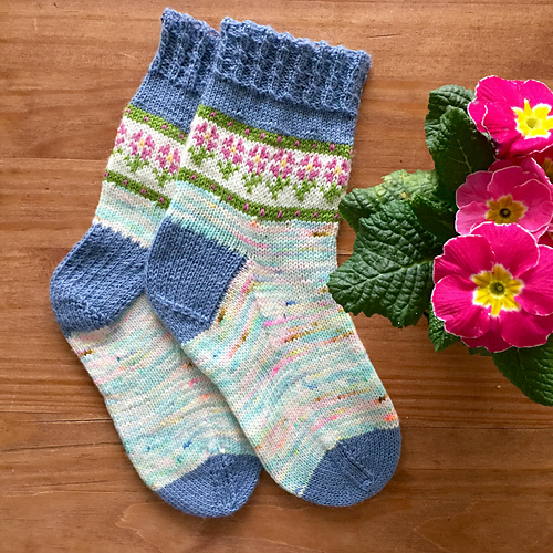 Ravelry: Spring Flower socks pattern by Stone Knits