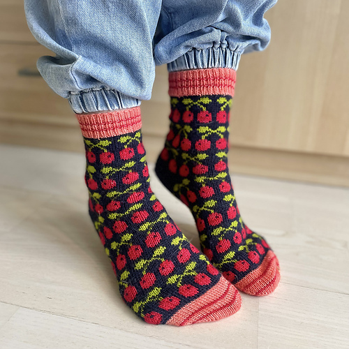 Ravelry: Cherry Picking socks pattern by Stone Knits