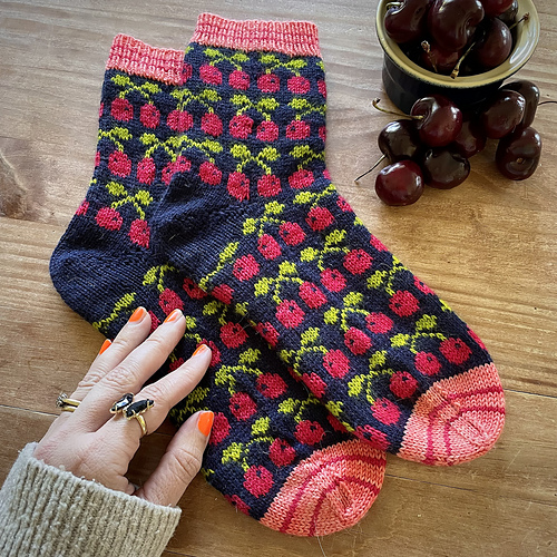Ravelry: Cherry Picking socks pattern by Stone Knits
