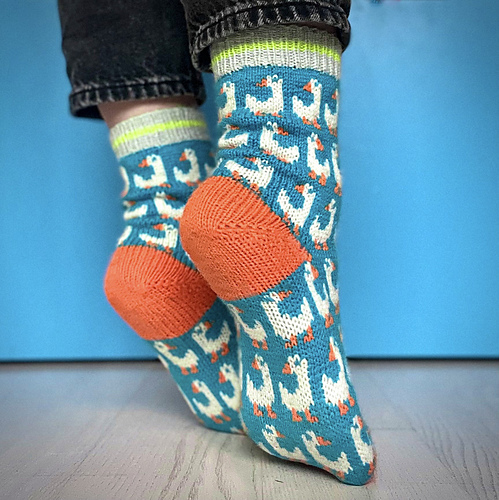 Ravelry: You Silly Goose socks pattern by Stone Knits