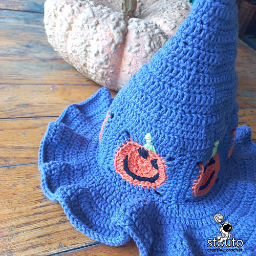 Ravelry: Jack O Lantern Witch Hat pattern by Stouto Creative Crochet