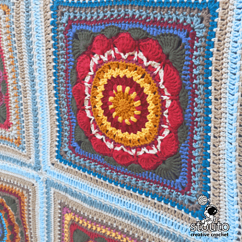 Ravelry: Heirloom Flower Squares Lapghan pattern by Stouto Creative Crochet