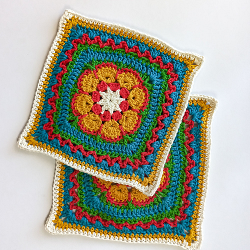 Ravelry: Flower 9-inch Square pattern by Stouto Creative Crochet