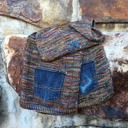 Ravelry: Sasha Knit+Denim Wrap pattern by Alexandra Davidoff