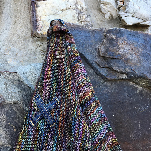 Ravelry: Sasha Knit+Denim Wrap pattern by Alexandra Davidoff