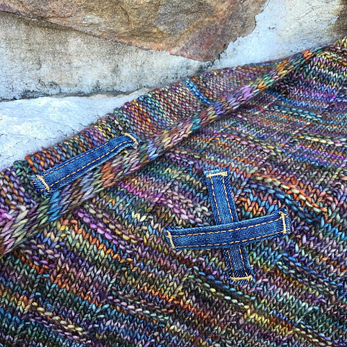 Ravelry: Sasha Knit+Denim Wrap pattern by Alexandra Davidoff