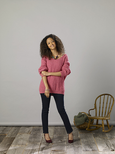 Ravelry: Boyfriend Lace Back Pullover pattern by Therese Chynoweth