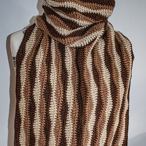 Ravelry: Relaxing Waves Unisex Scarf pattern by Sunflower Cottage Crochet