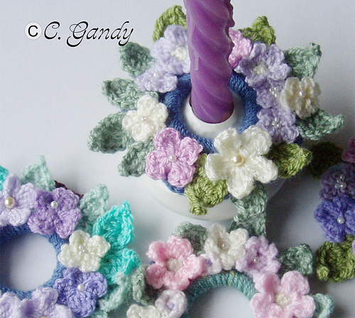 Ravelry: Floral Candle Ring pattern by Carol-Ann Gandy