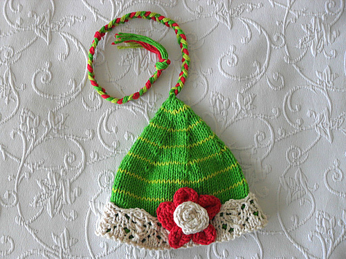 Ravelry: Lace Brimmed Elf Hat, Pixie Hat pattern by Susan Gardner