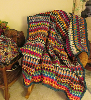 Ravelry: Dropped Stitch Scrap Afghan pattern by Susan Kerin