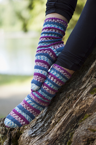 Ravelry: Popp’in Prints Socks pattern by Susie Bonell