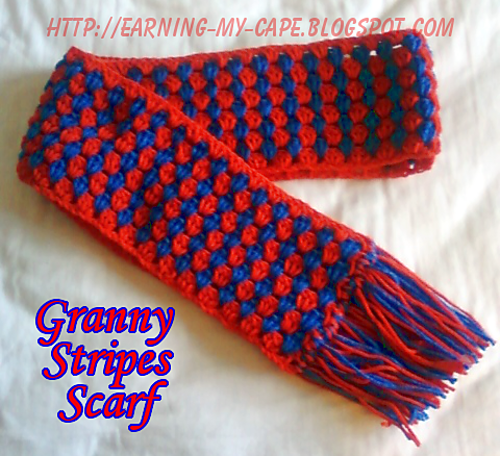 Ravelry: Granny Stripes Scarf pattern by Susie Oui Crochet