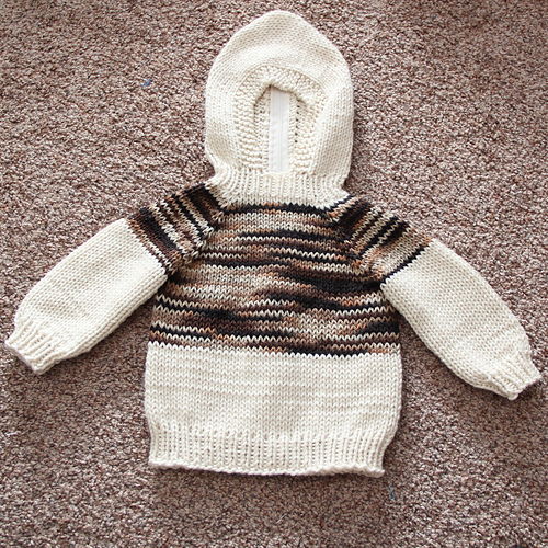 Ravelry: Hooded Baby Sweater with Back Zipper pattern by Karen Spotten