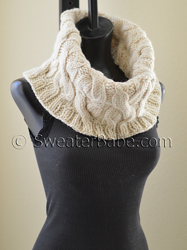 Ravelry: #120 Double Cabled Cowl pattern by SweaterBabe